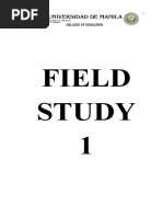 A Portfolio in Field Study 1 | PDF | Educational Assessment | Teachers