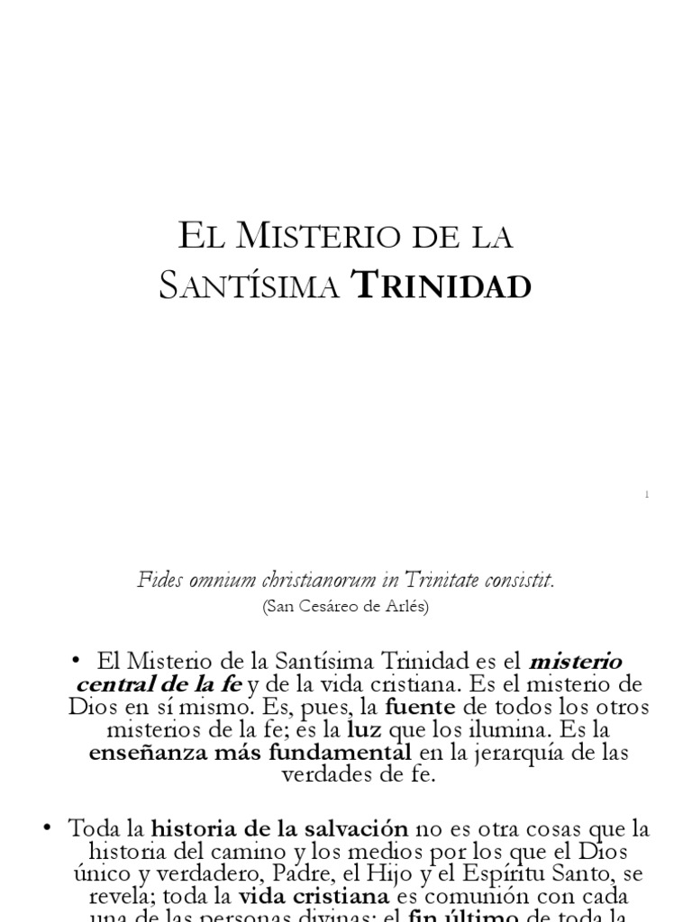El Misterio de La Santísima Trinidad | PDF | Trinidad | Jesús