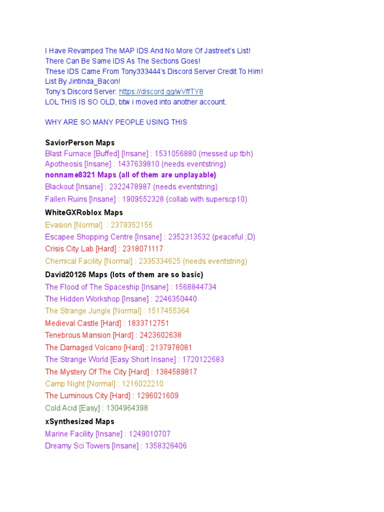 Fe2 Map Ids Pdf