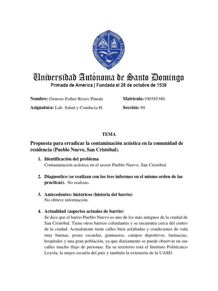 Practica Final Salud y Conducta Humana | PDF