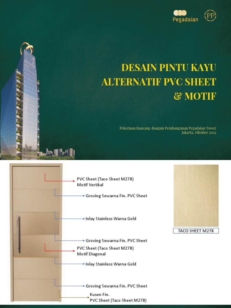 Desain Pintu Kayu dan PVC Sheet | PDF | Technology & Engineering