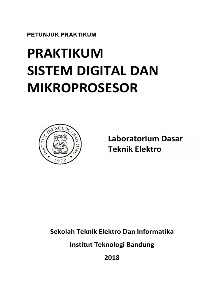 Modul EL-2142 Sistem Digital Dan Mikroprosesor Semester 1 2018-2019 FIX (165 Buku - Cover No54 ...