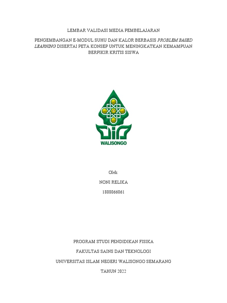 Lembar Validasi Media Pembelajaran Noni Relika | PDF