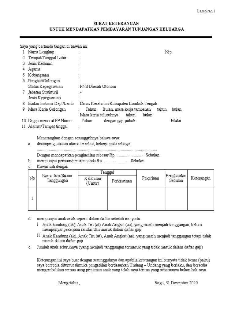 Format Model DK ASN | PDF