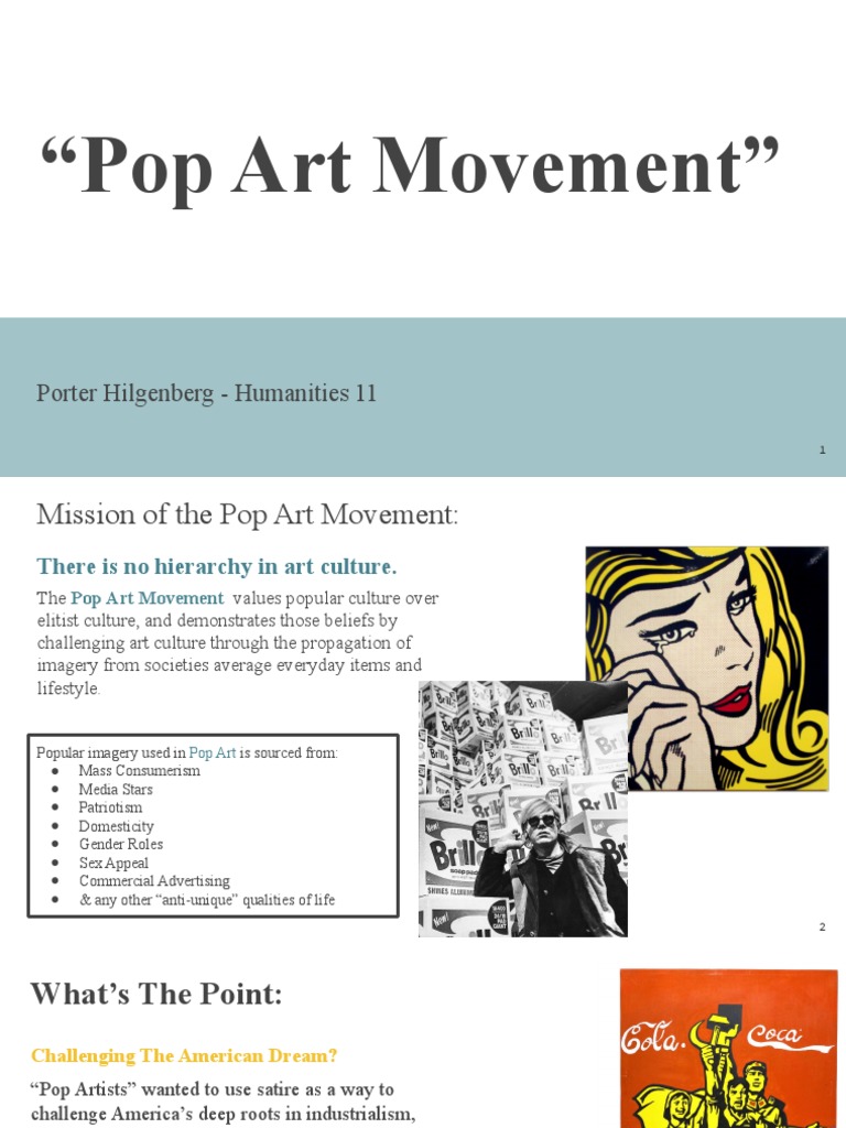 Understanding the Pop Art Movement | PDF | Andy Warhol | Consumerism