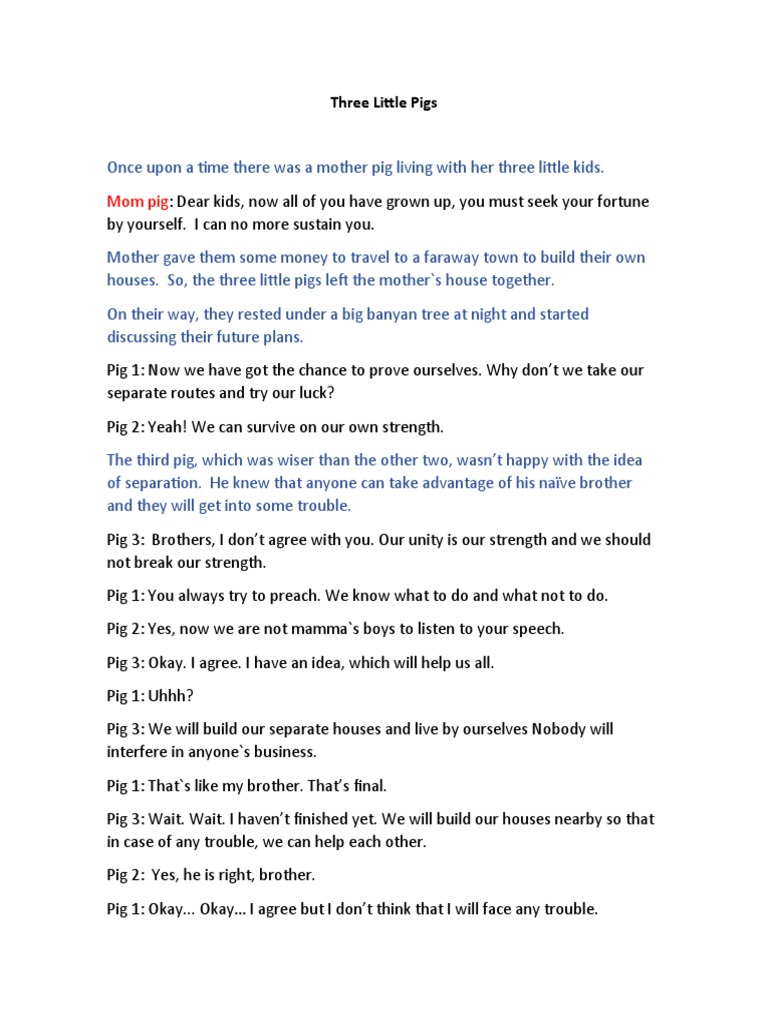 Three Little Pigs | PDF