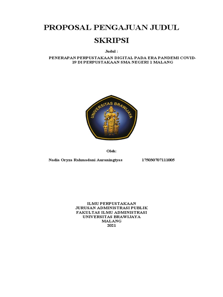 Proposal Pengajuan Judul Skripsi 2 | PDF