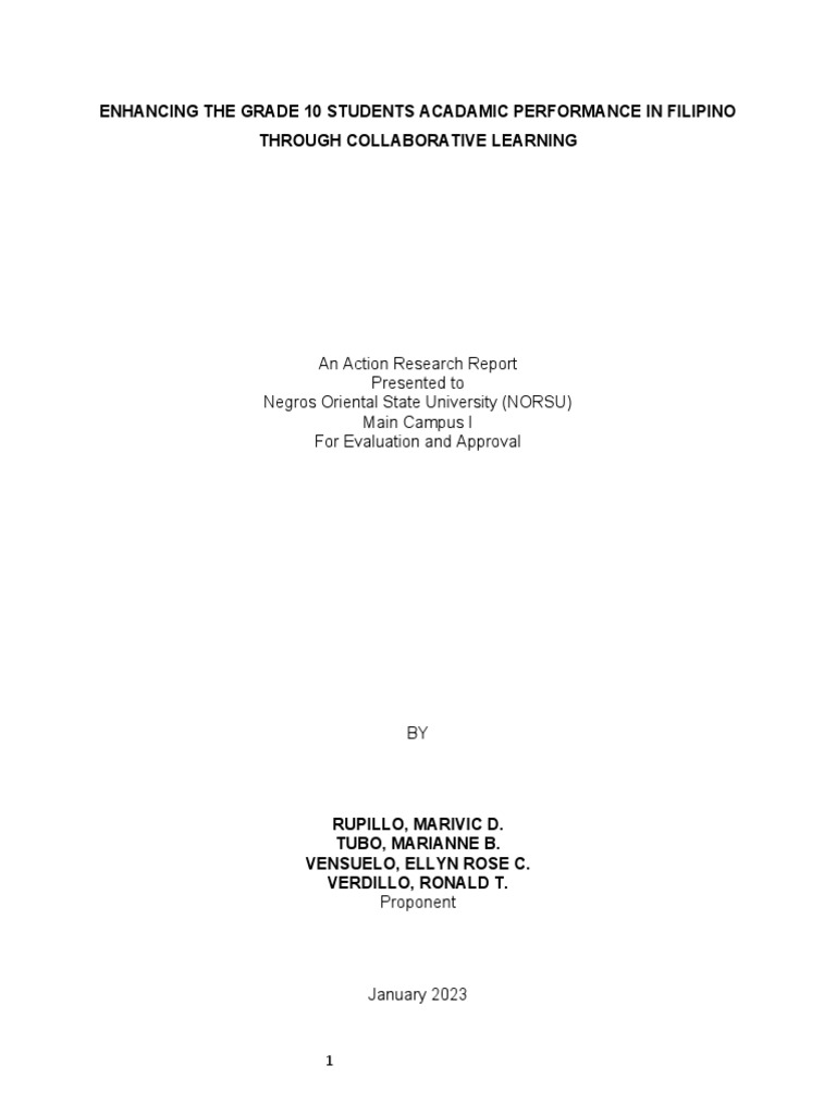 Boosting Grade 10 Filipino Performance with Groups | PDF | Learning ...