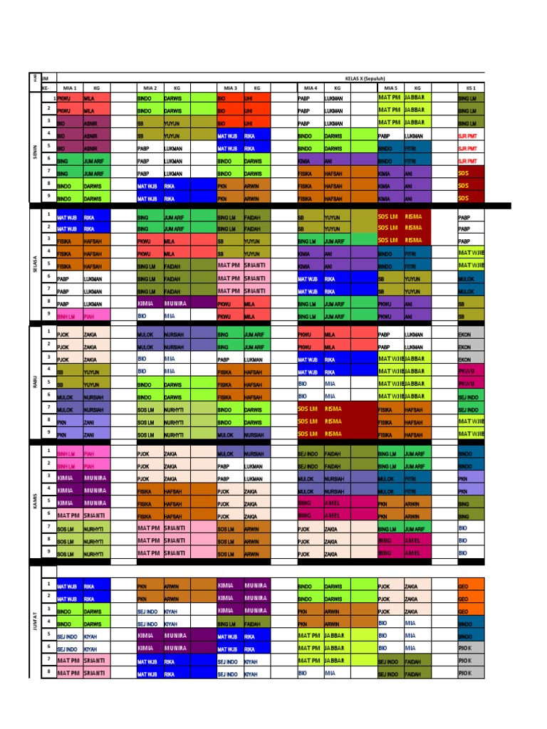 Roster Guru Sem Ganjil 2022 | PDF
