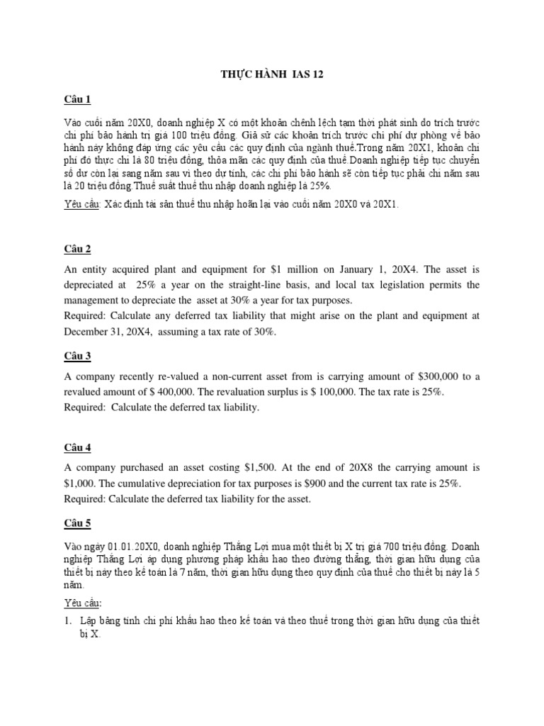 SV - BT Ias 12 | PDF
