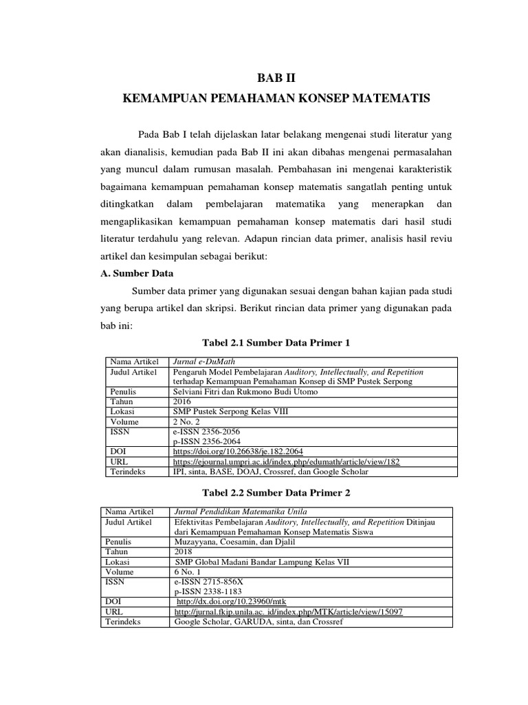 Kemampuan Pemahaman Konsep | PDF