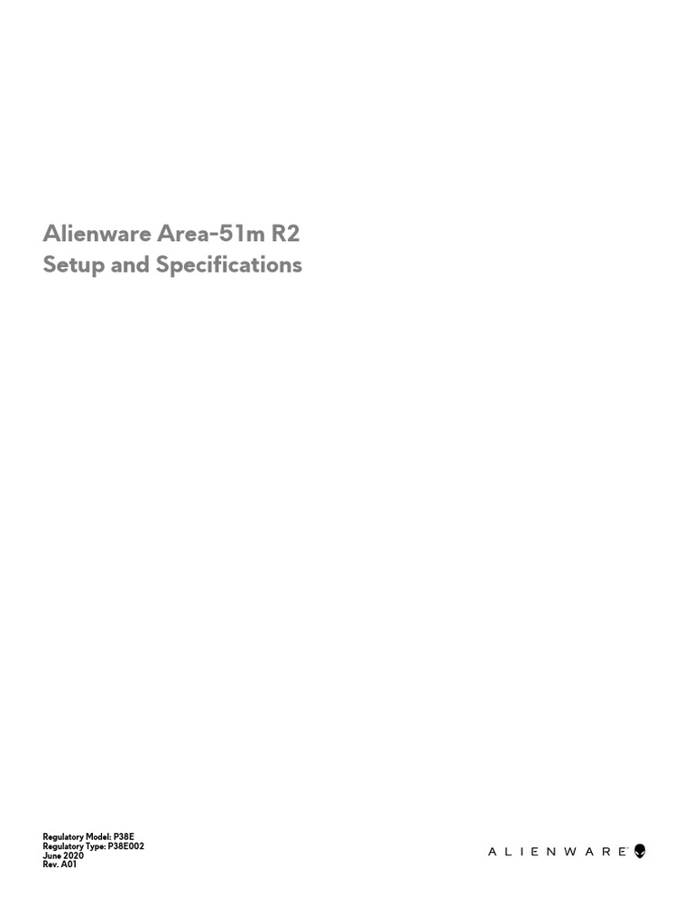 Alienware Area51m r2 Laptop - Users Guide - en Us | PDF | Usb ...