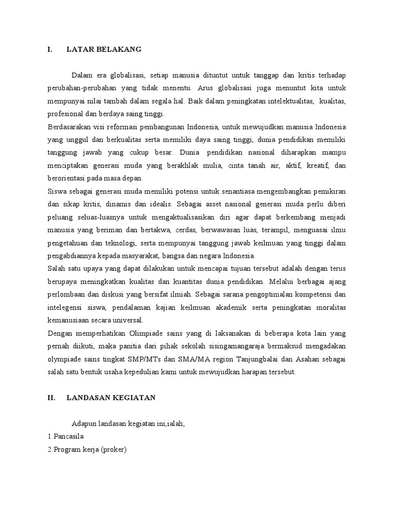 PROPOSAL EXPO Plan B | PDF | Perjalanan | Griya & Taman