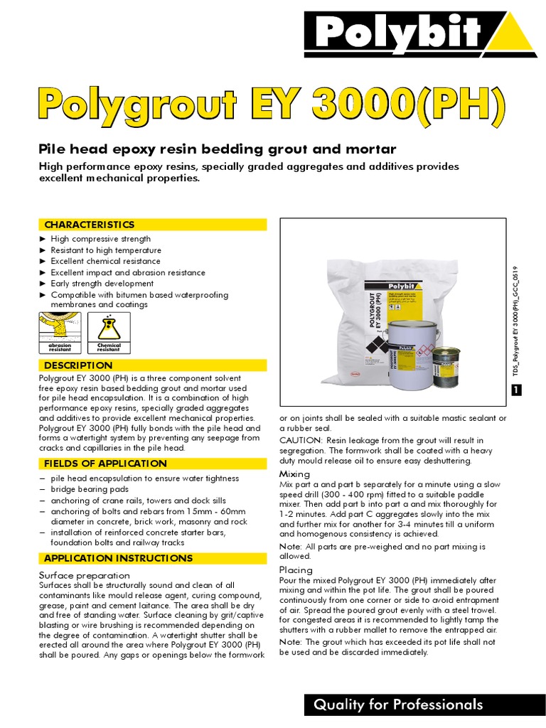 Mea Polybit Tds Polybit Polygrout Ey 3000 PH en Mea | Download Free PDF ...
