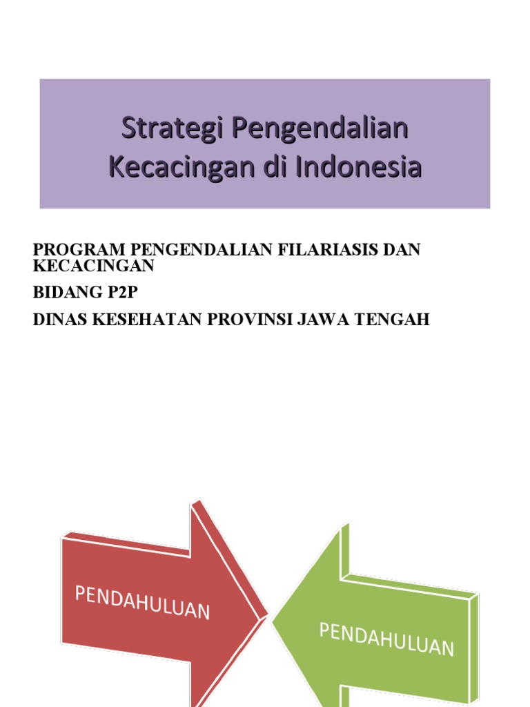 Strategi Pengendalian Kecacingan Di Indonesia | PDF