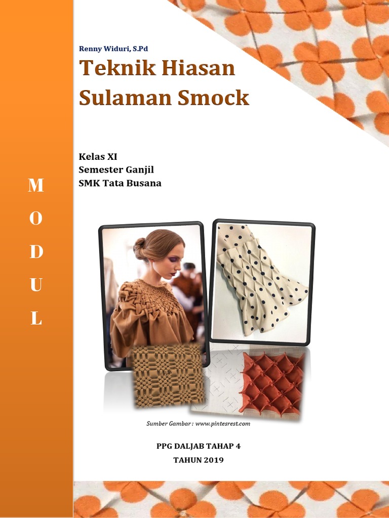 Teknik Hiasan Sulaman Smock Jepang | PDF