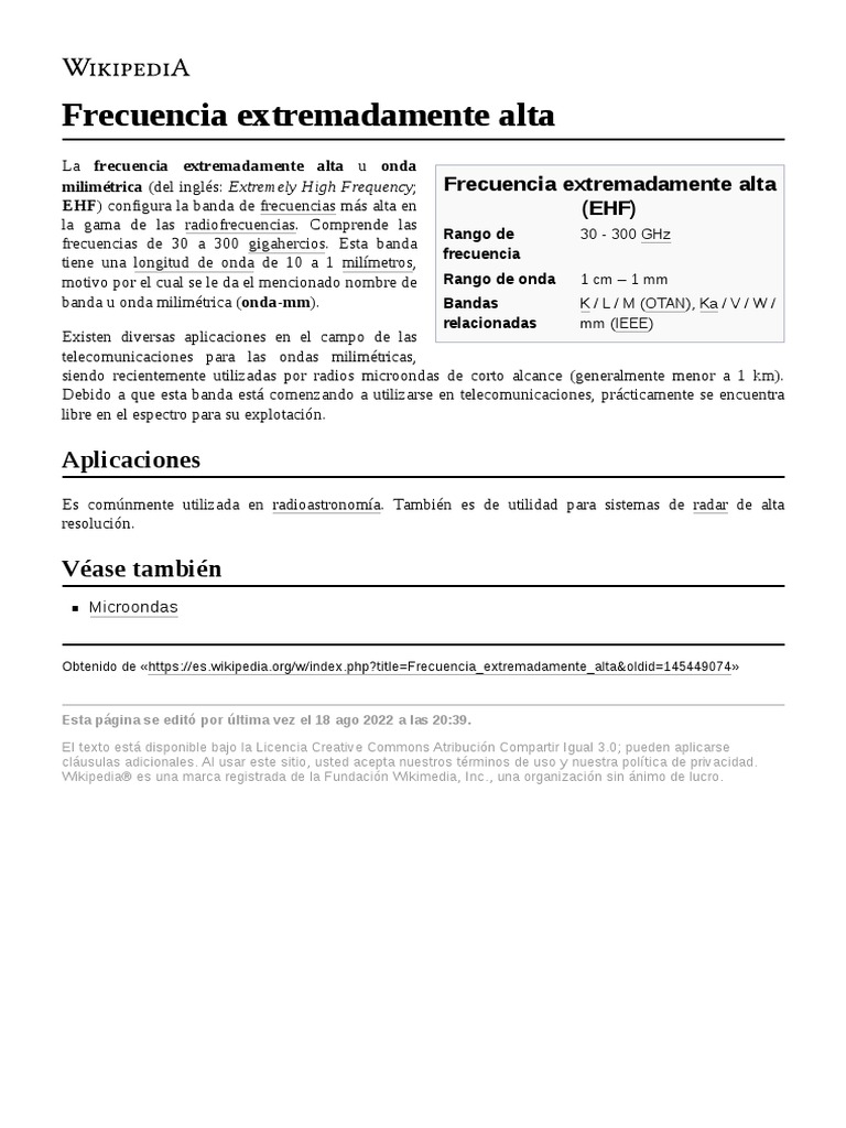 Frecuencia Extremadamente Alta | PDF