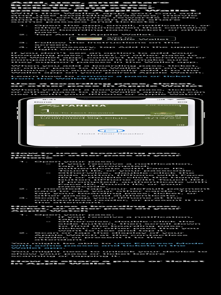 Add, Use, and Share Boarding Passes, Tickets, and Other Passes in Apple ...