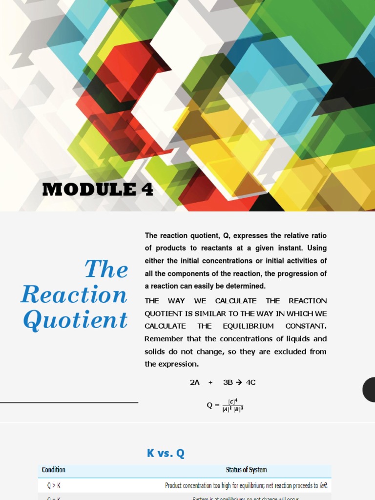module4.REACTION QUOTIENT | PDF