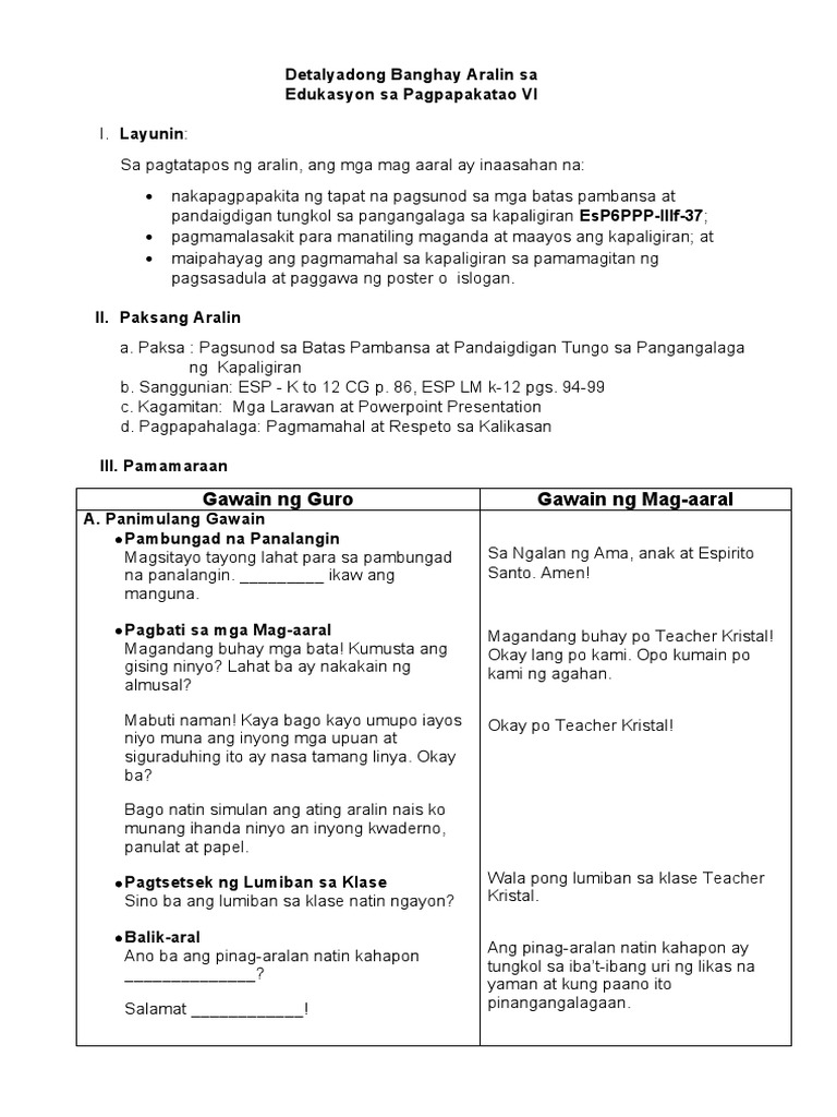 3rd Quarter DLP 6 in ESP | PDF