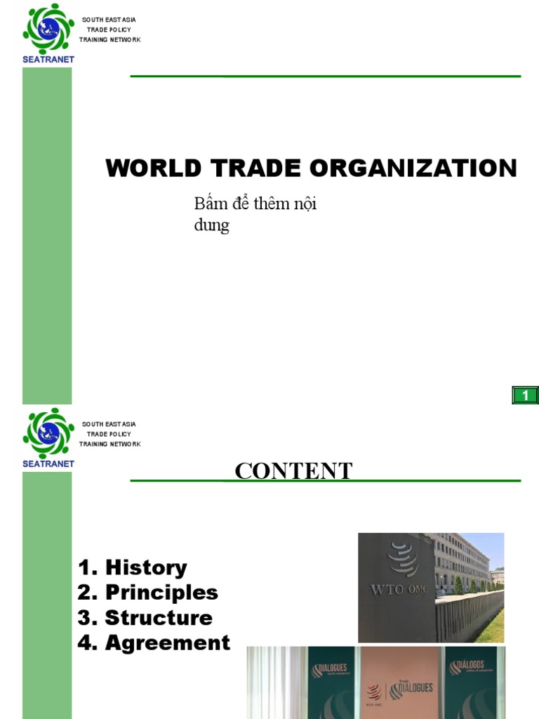 Lecture 4 - WTO | PDF | World Trade Organization | General Agreement On ...
