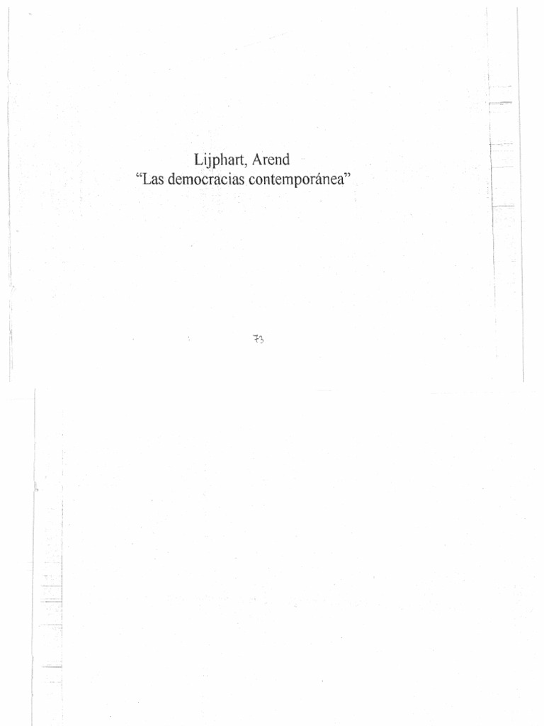 Unidad 3 - Lijphart - Las Democracias Contemporáneas, Capítulos 1, 2 y ...