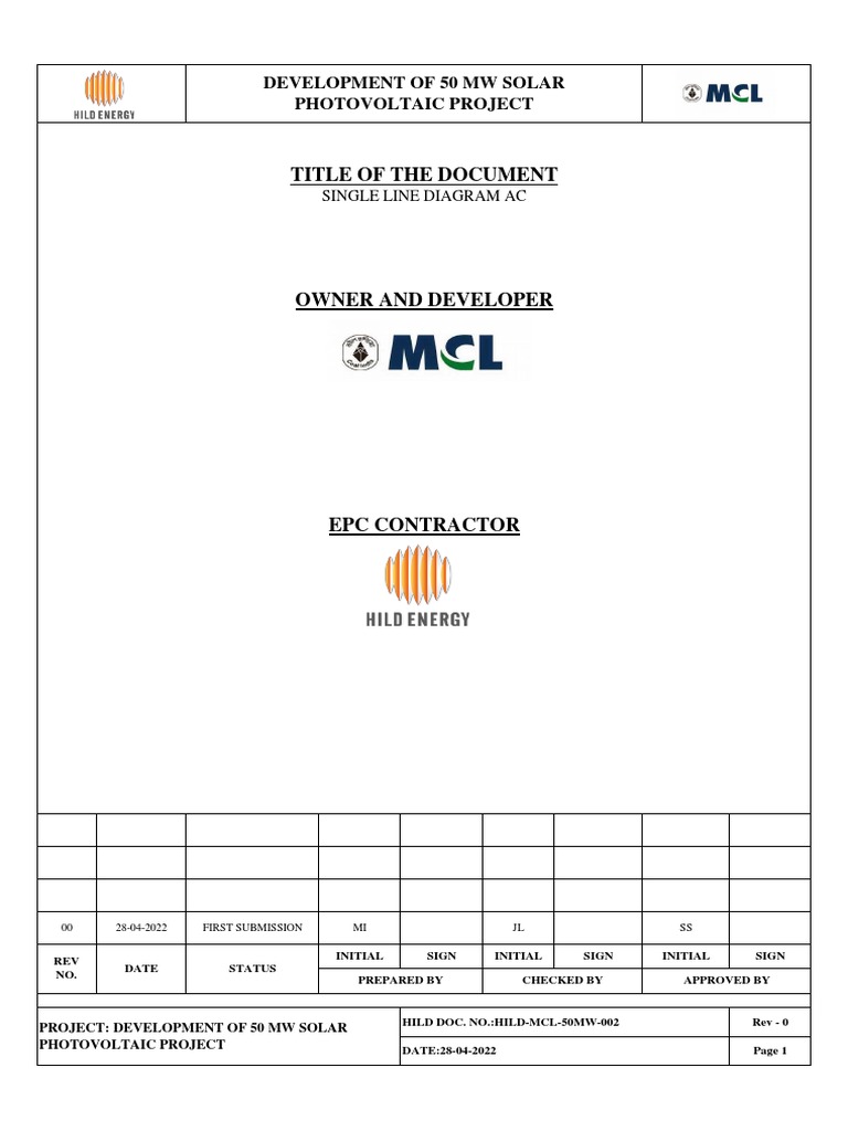 Single Line Diagram - AC Side | PDF | Fuse (Electrical) | Electricity