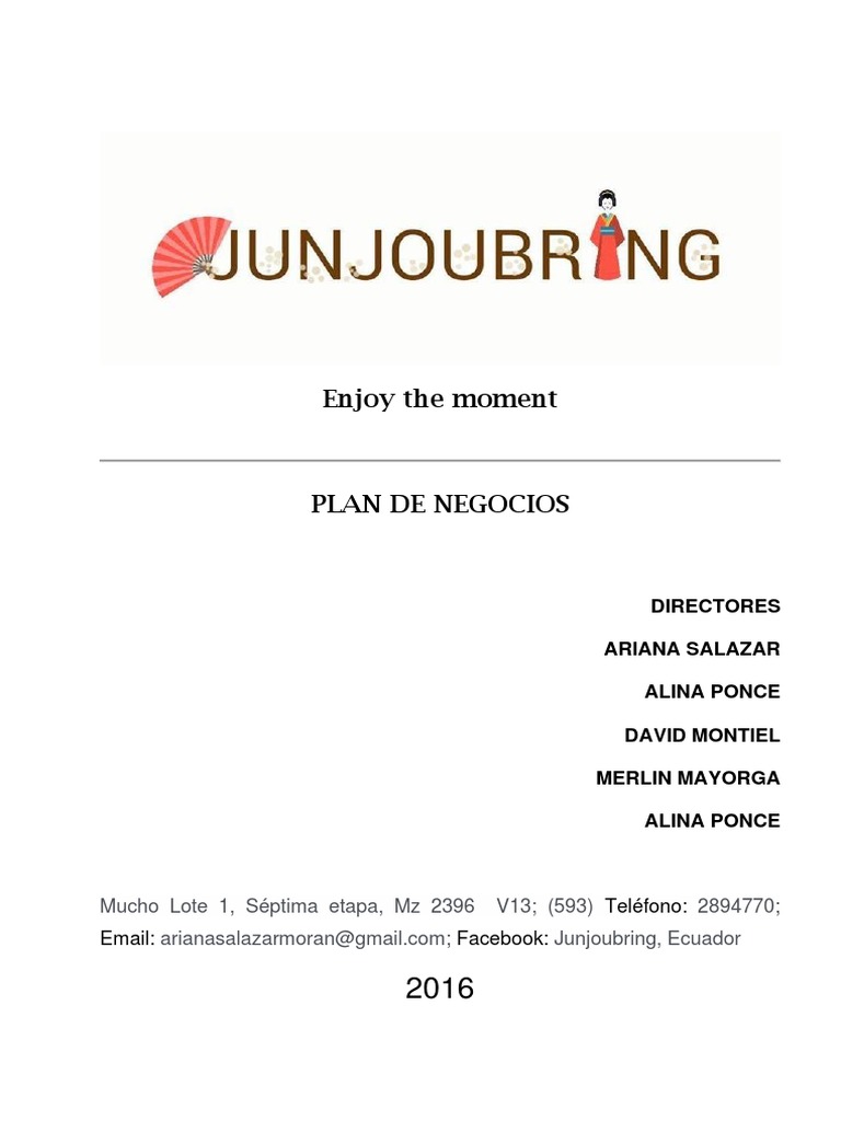 Plan de Negocios JB Modelo2 | PDF | Ecuador | Business