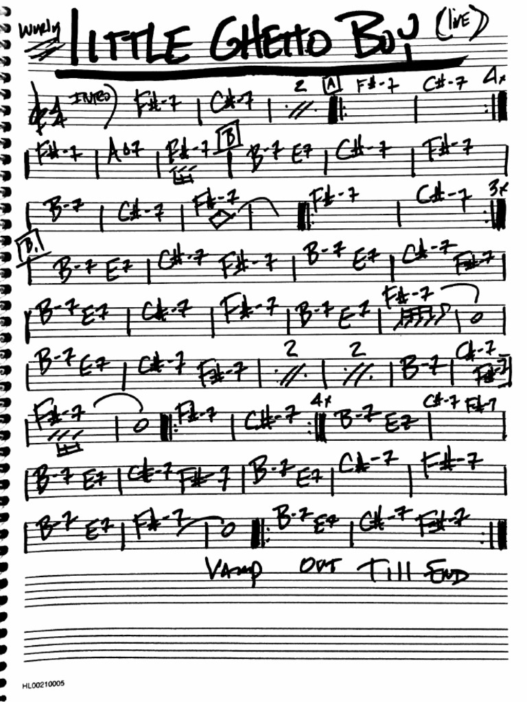 Little Ghetto Boy Chart | PDF