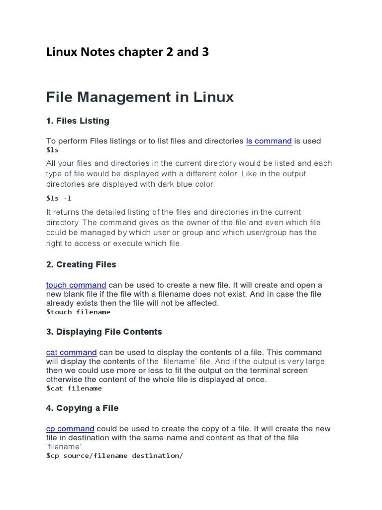 Linux Notes 1 | PDF