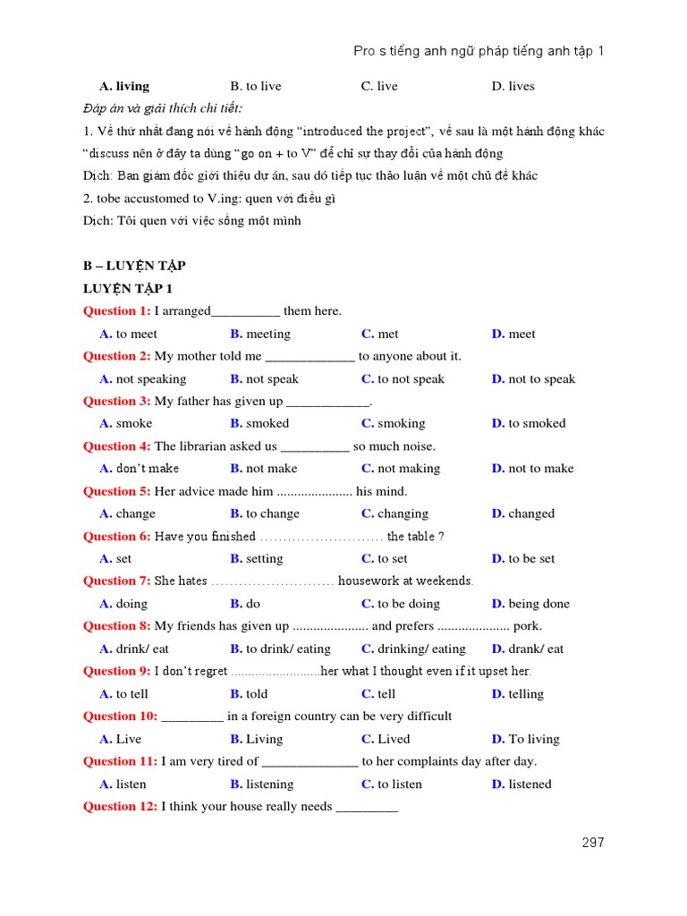 Ving Exercises | PDF | Language Arts & Discipline