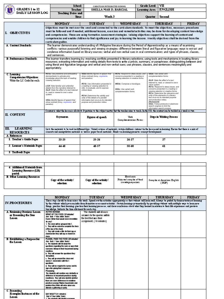 DLL - 2nd Quarter - wk5 | PDF | Learning | Teaching Method