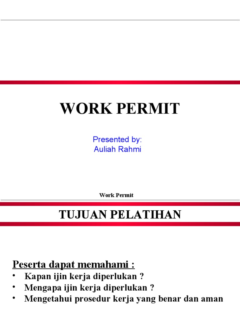 Materi Work Permit | PDF