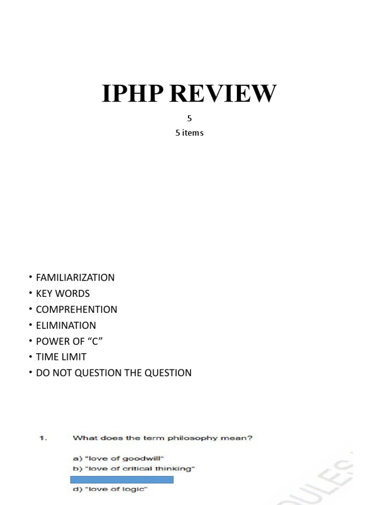 Iphp Review | PDF