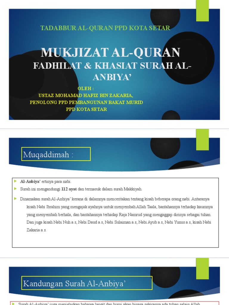 TADABBUR AL-QURAN PPD KOTA SETAR | PDF
