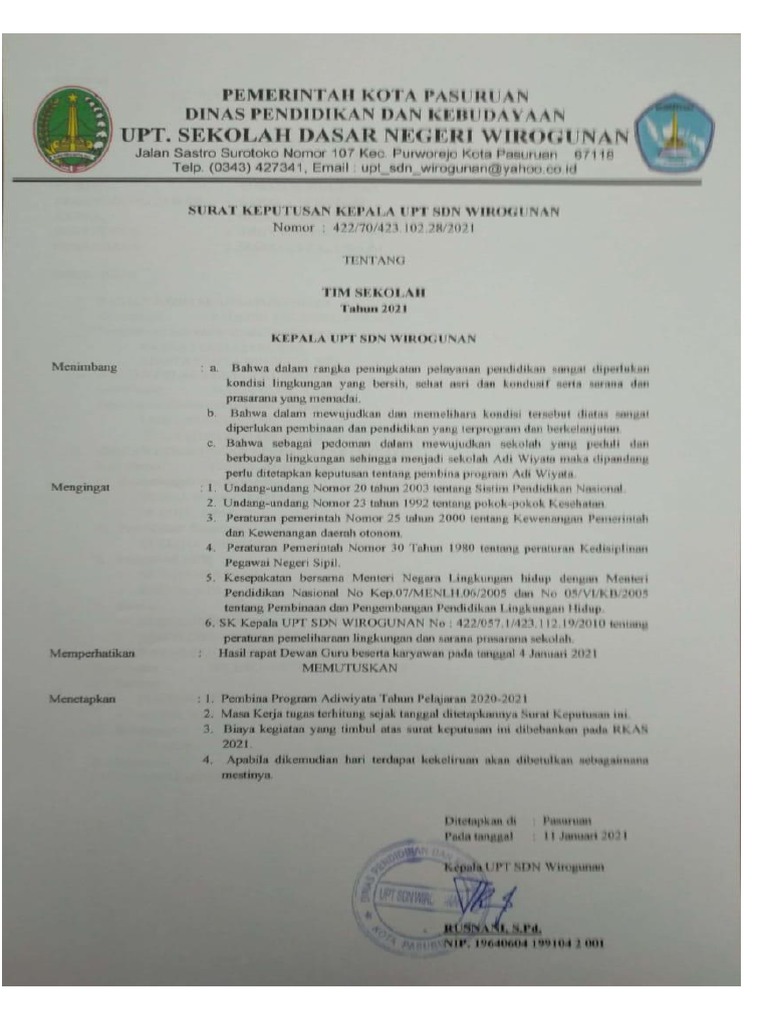 SK Tim Sekolah | PDF