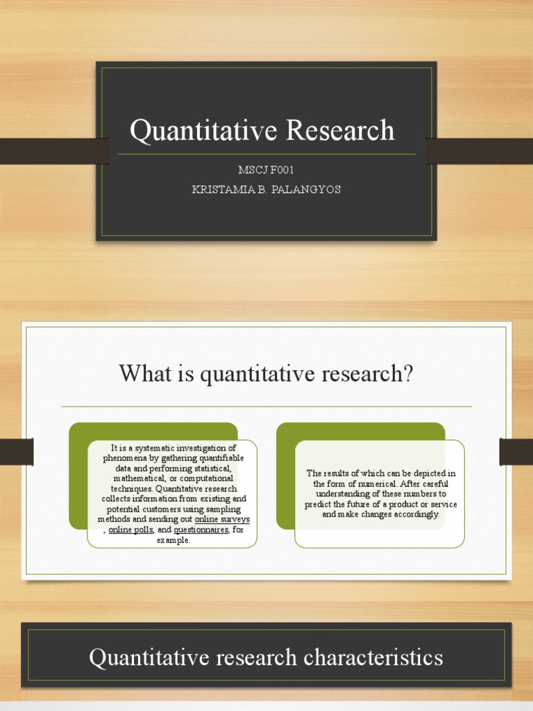 Quantitative Research | PDF | Quantitative Research | Survey Methodology Quantitative Research | PDF | Quantitative Research | Survey Methodology