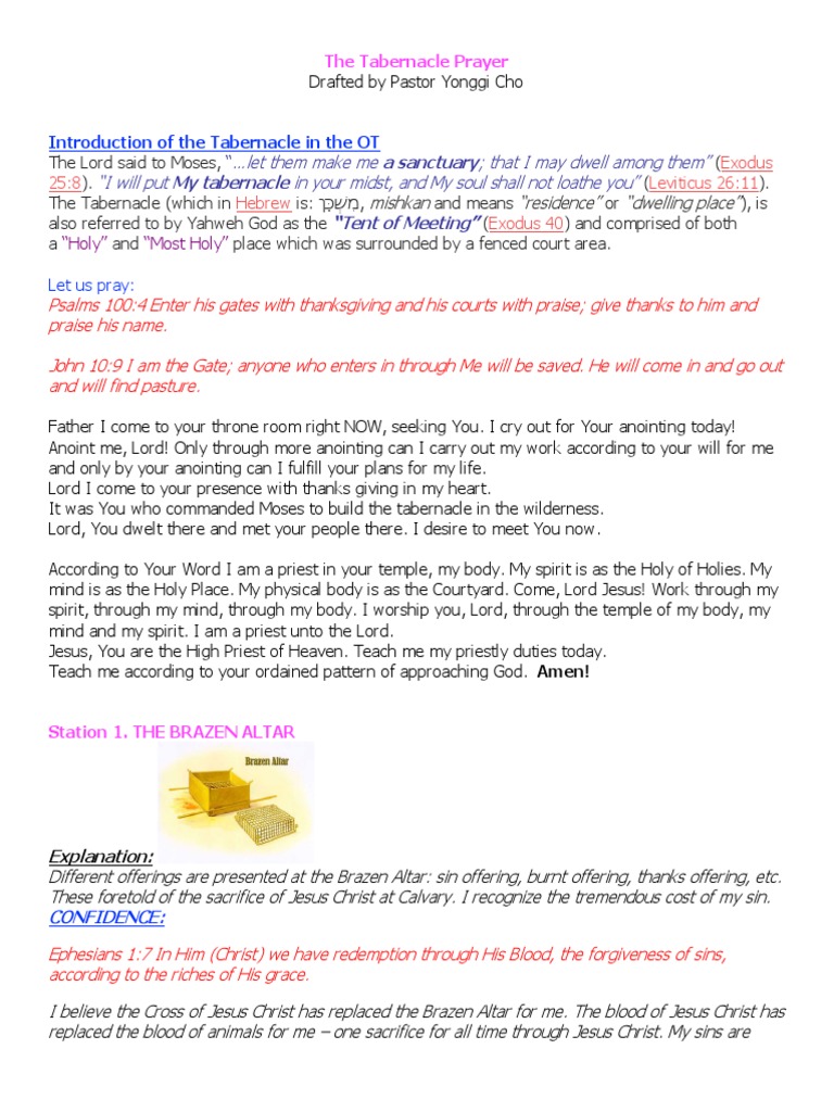 The Tabernacle Prayer | PDF | Jesus | Tabernacle