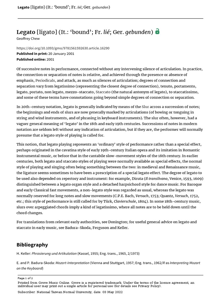 Legato | PDF | Musical Compositions | Musicology