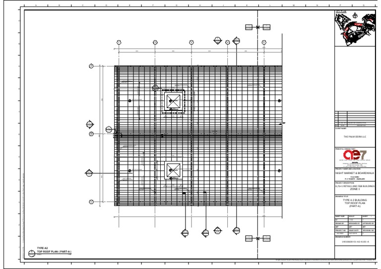 1 A2-A100-B 1 A2-A100-A: 1 Top Roof Plan (Part-A) Type A2 | PDF