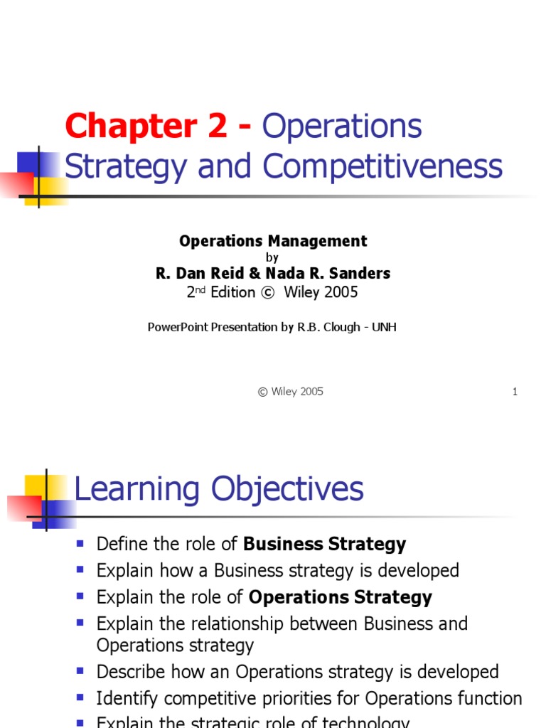 Chapter 2 Operations Strategy and Competitiveness1130 | PDF | Strategic Management | Business