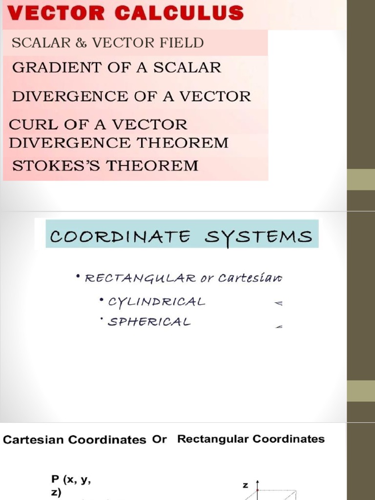 Vector Calculus Part1 | PDF