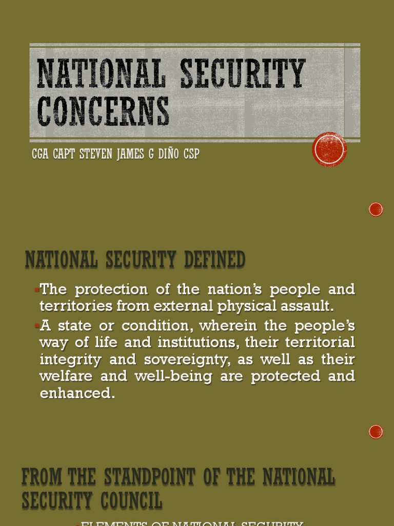 National Security: Key Threats and Concepts | PDF | National Security ...