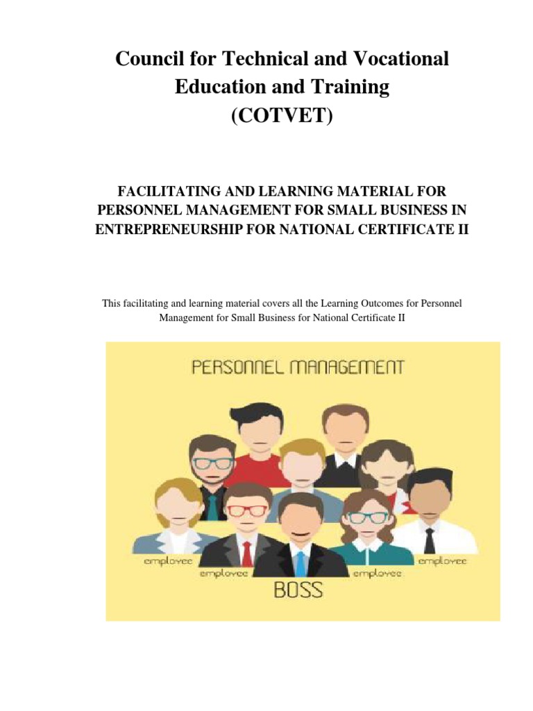 Unit-3 Personnel Management For Small Business | PDF