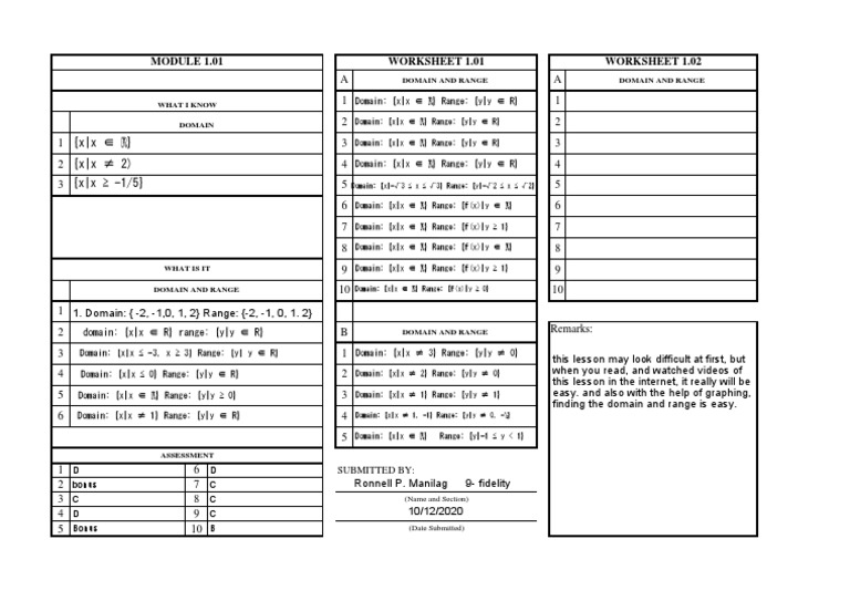 Week-1-And-2-Answer-Sheet-Module-And-Worksheet-Summary (1) - Manilag - Fidelity | PDF