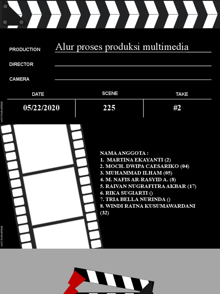 Alur Proses Produksi Multimedia: Production Director Camera Date Scene ...