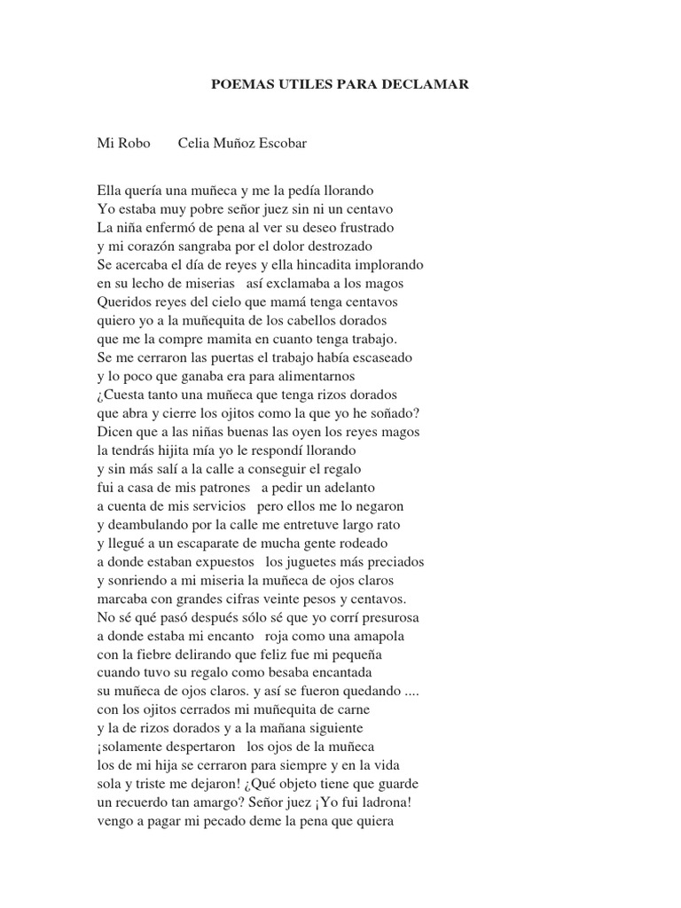 Poemas para Declamar | Descargar gratis PDF | Amor