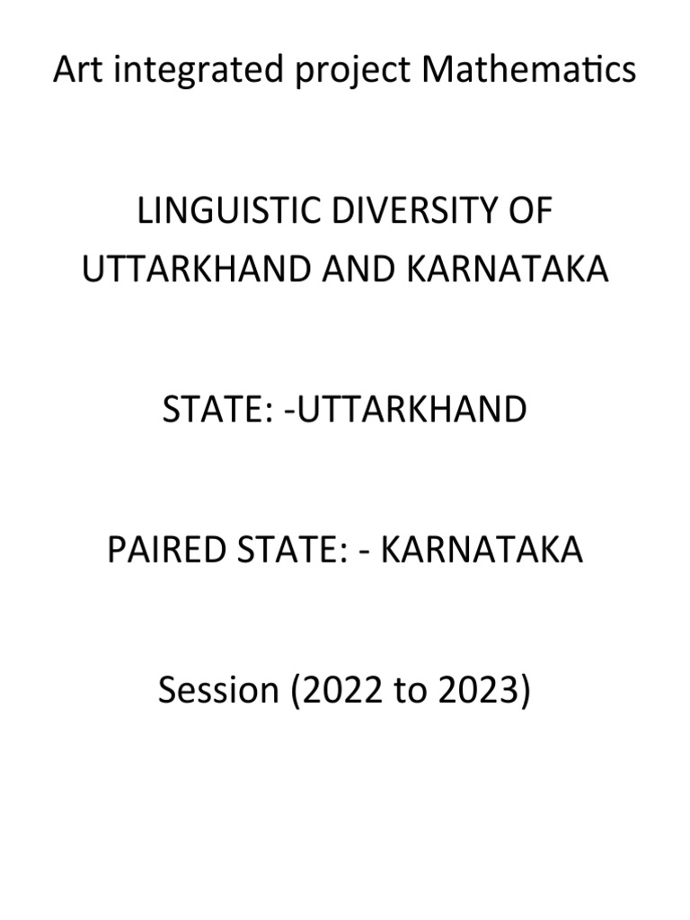 Art Integrated Project Mathematics | PDF | South Asia | Languages Of India