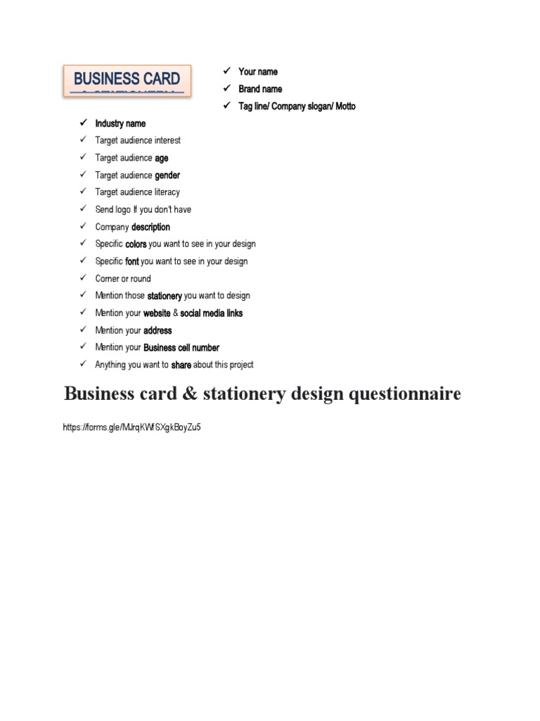 Business Card & Stationery Design Guide | PDF