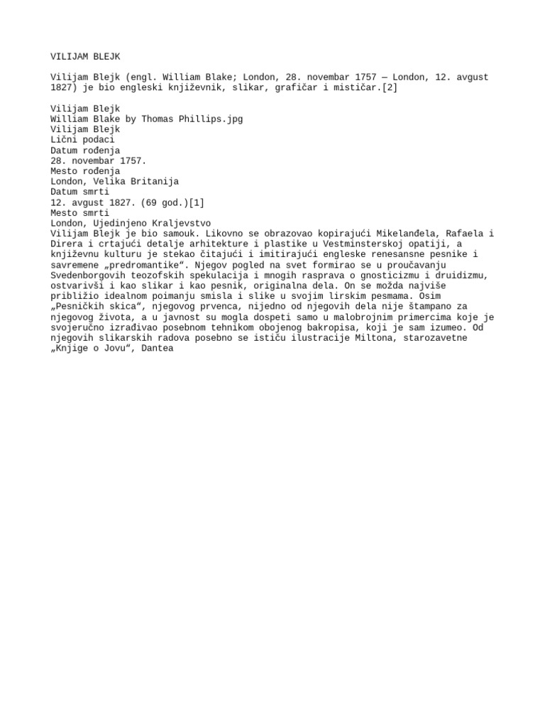 Vilijam Blejk | PDF